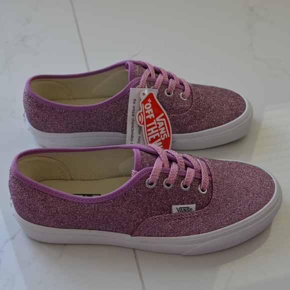 Vans | Shoes | Vans Authentic Lurex Glitter Pink Sneaker Shoes | Poshmark